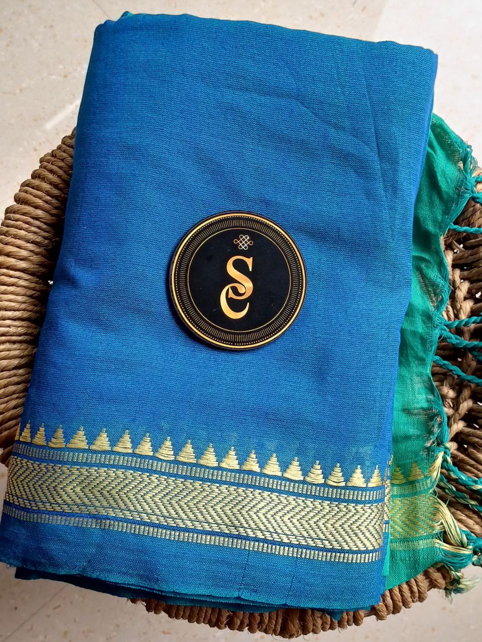 NAVAMI01 - Navami Saree Blue – Samhitha Collections